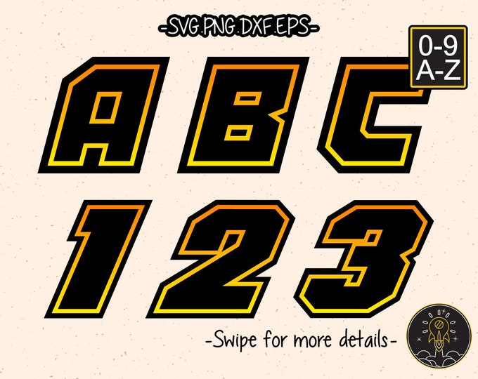 Motorcross Fonts Svg - Biker Alphabet Fonts Cricut - Digital Download ...