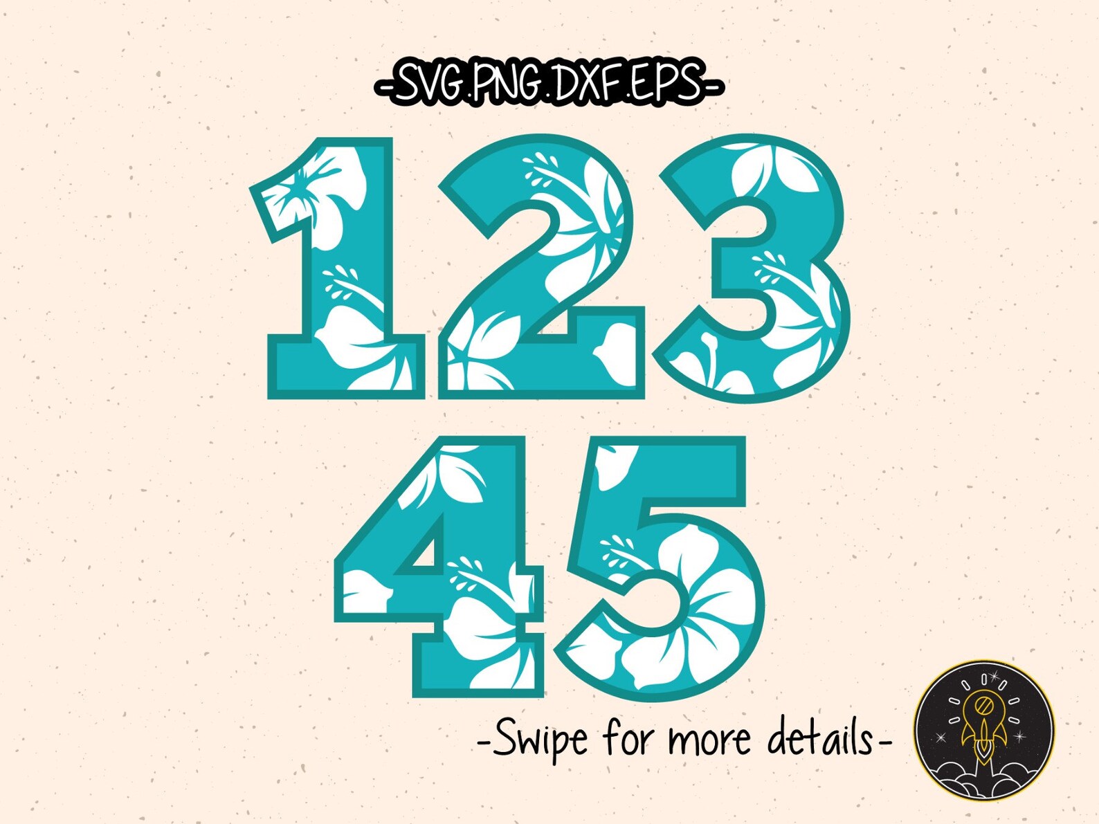 Hawaii Hawaiian Hibiscus Numbers Letters Font Alphabet SVG | Etsy