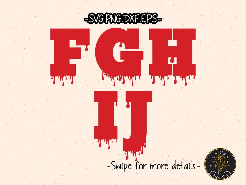 Bloody Blood Dripping Halloween Numbers Letter Font Alphabet - Etsy