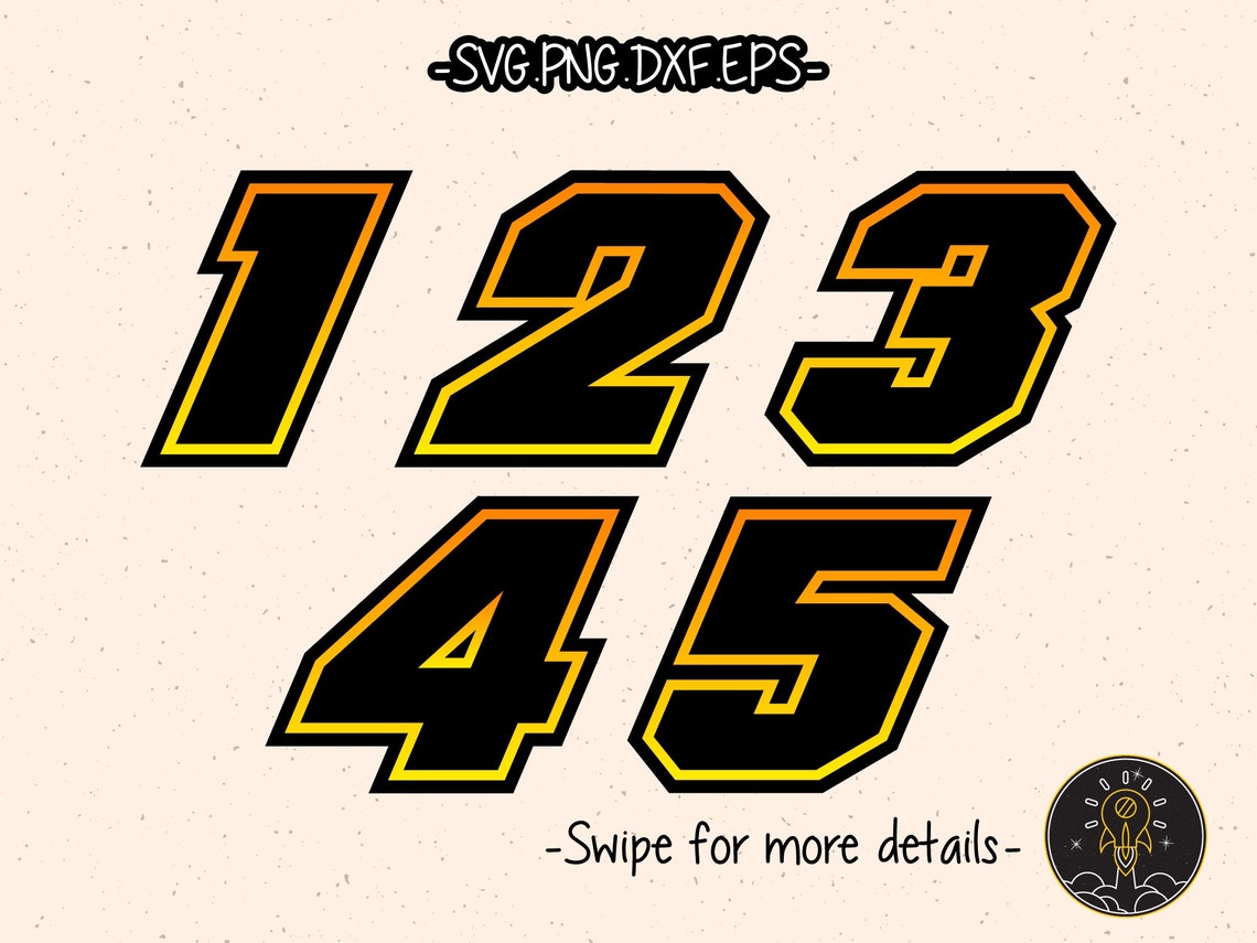 Motocross Supercross Racing Nascar Numbers Letters Font | Etsy