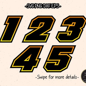 Motocross Supercross Racing Nascar Number Letter Font Alphabet SVG Cut ...
