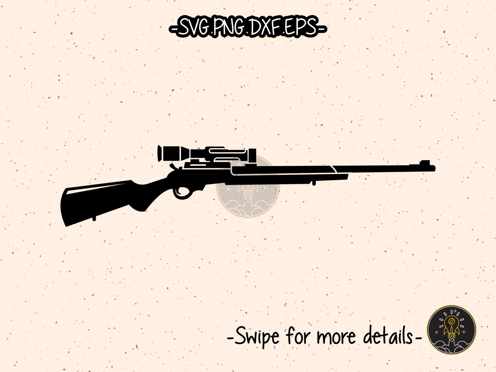 Crossed Rifles Hunting Sniper Gun Shooting SVG Cut File Cricut Clipart ...