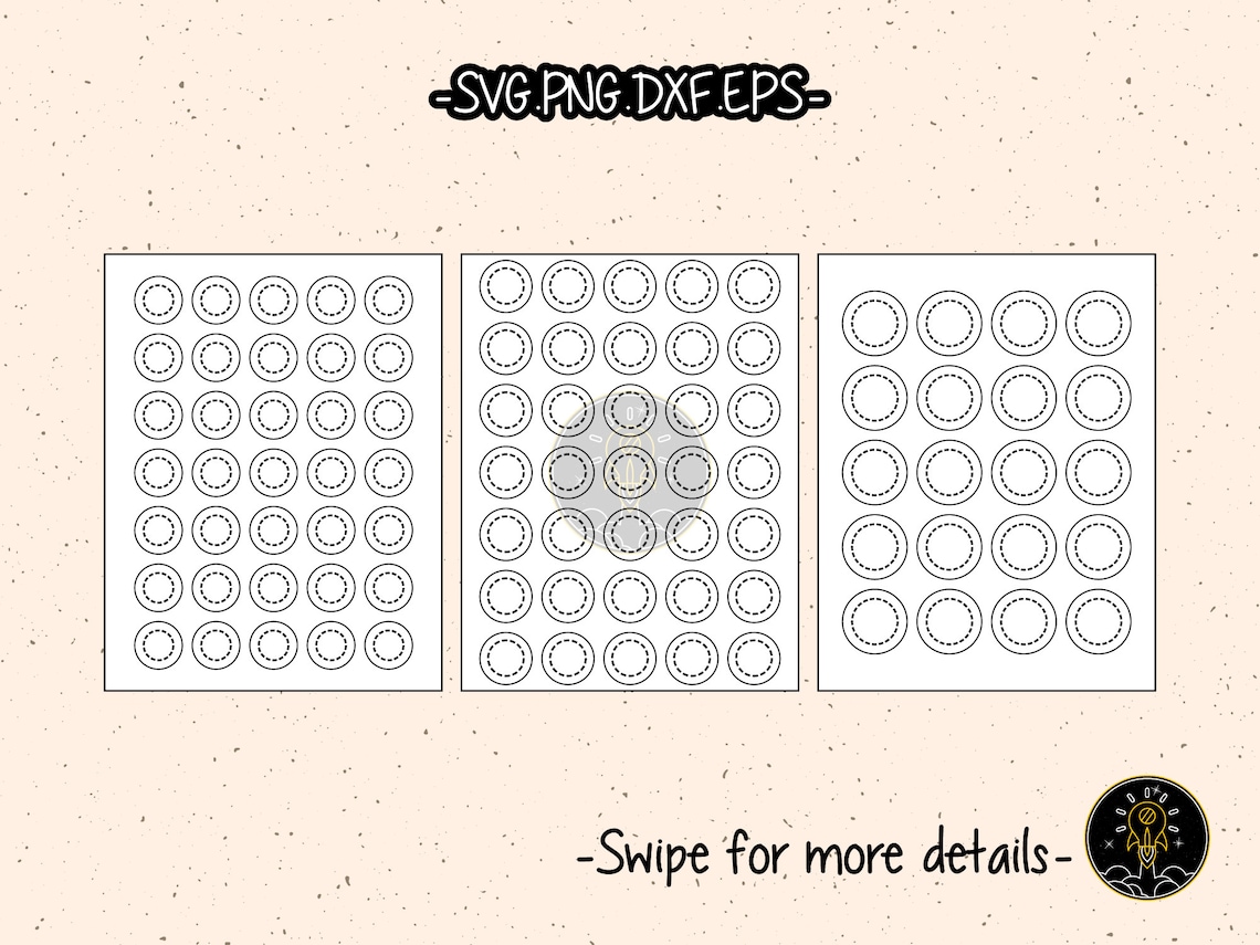 Button Press Pin Badge Template 8.5x11 Inch Paper SVG Cut File Cricut ...