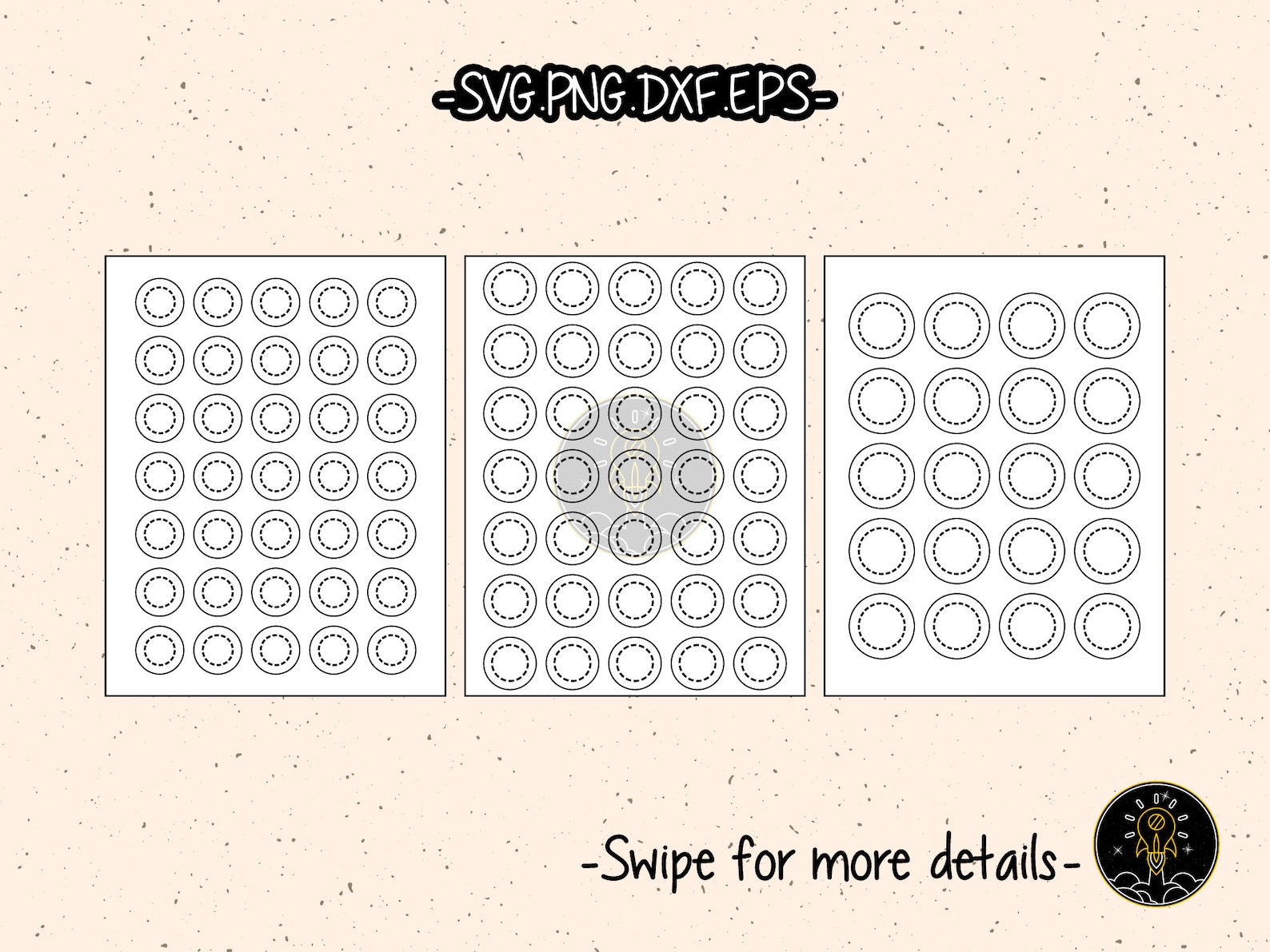 Button Press Pin Badge Template 8.5x11 Inch Paper SVG Cut File Cricut ...