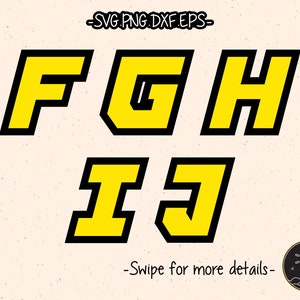 Nascar Supercross Motocross Racing Number Letter Font Alphabet SVG Cut ...