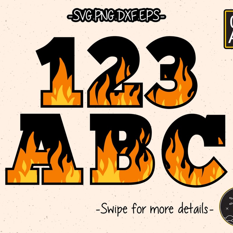 Fire Font Svg - Etsy