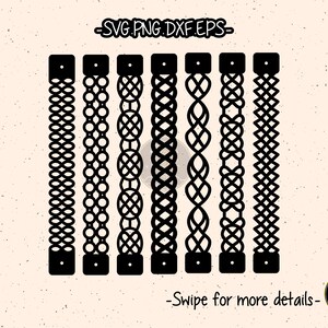 Leather Chain Bracelet Template SVG Laser Cut File - Etsy