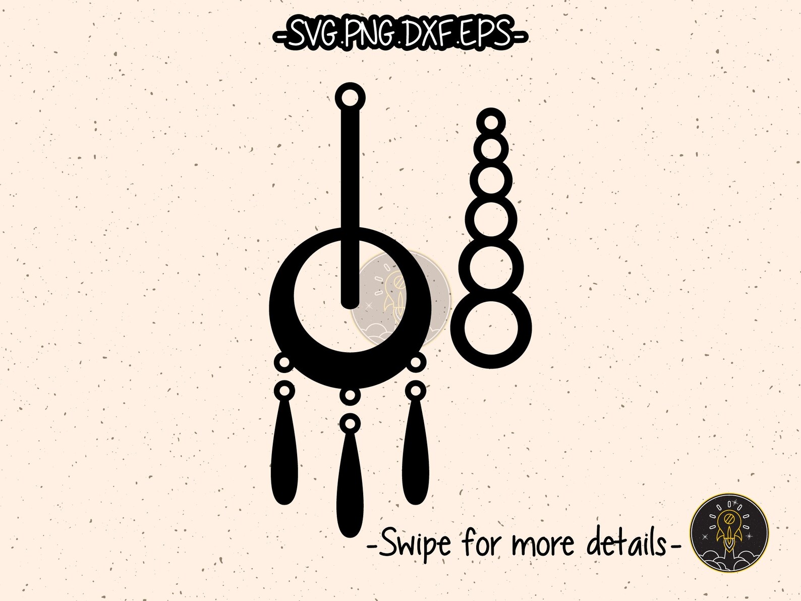 Circle Earring Template SVG Laser Cut File | Wood Leather Earring - Etsy