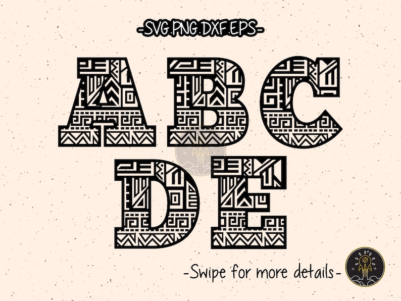Aztec Number Letter Font Alphabet SVG Cut File Cricut Clipart - Etsy