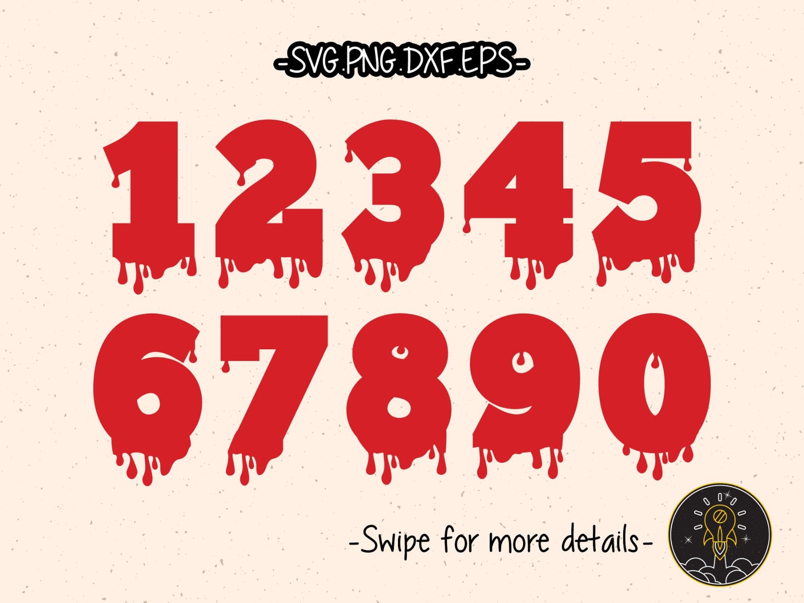 Bloody Blood Dripping Halloween Numbers Letter Font Alphabet | Etsy