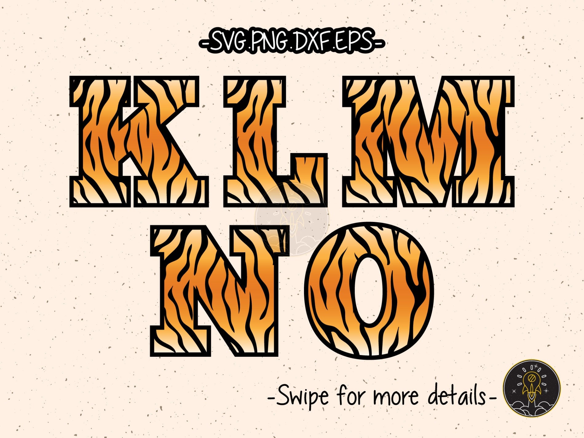 Tiger Numbers Letters Font Alphabet SVG Cut File Vector Cricut | Etsy