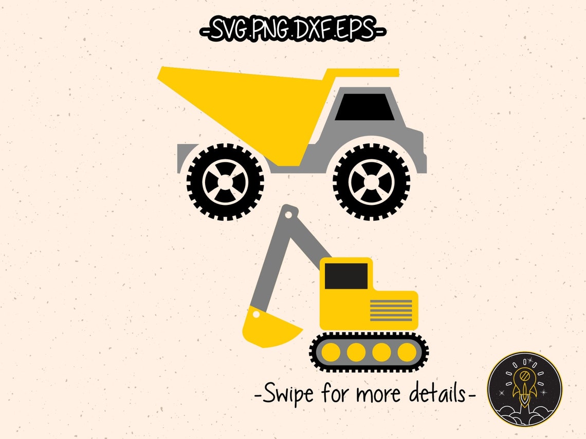 Construction Transportation Dump Truck Crane Tractor Excavator | Etsy