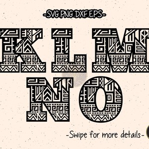 Aztec Number Letter Font Alphabet SVG Cut File Cricut Clipart - Etsy