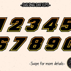 Motocross Supercross Racing Nascar Number Letter Font Alphabet SVG Cut ...