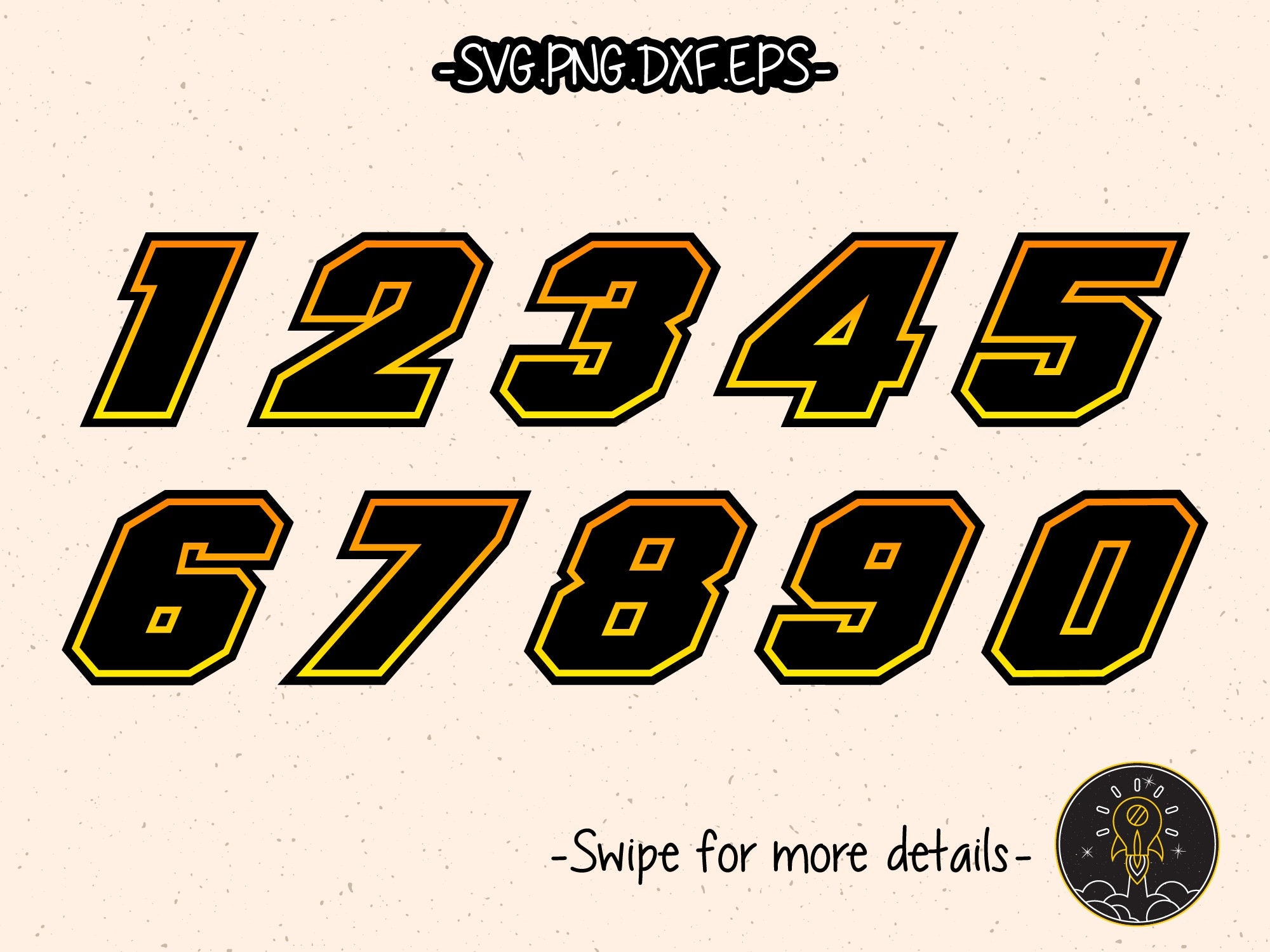 Motocross Supercross Racing Nascar Numbers Letters Font - Etsy Canada