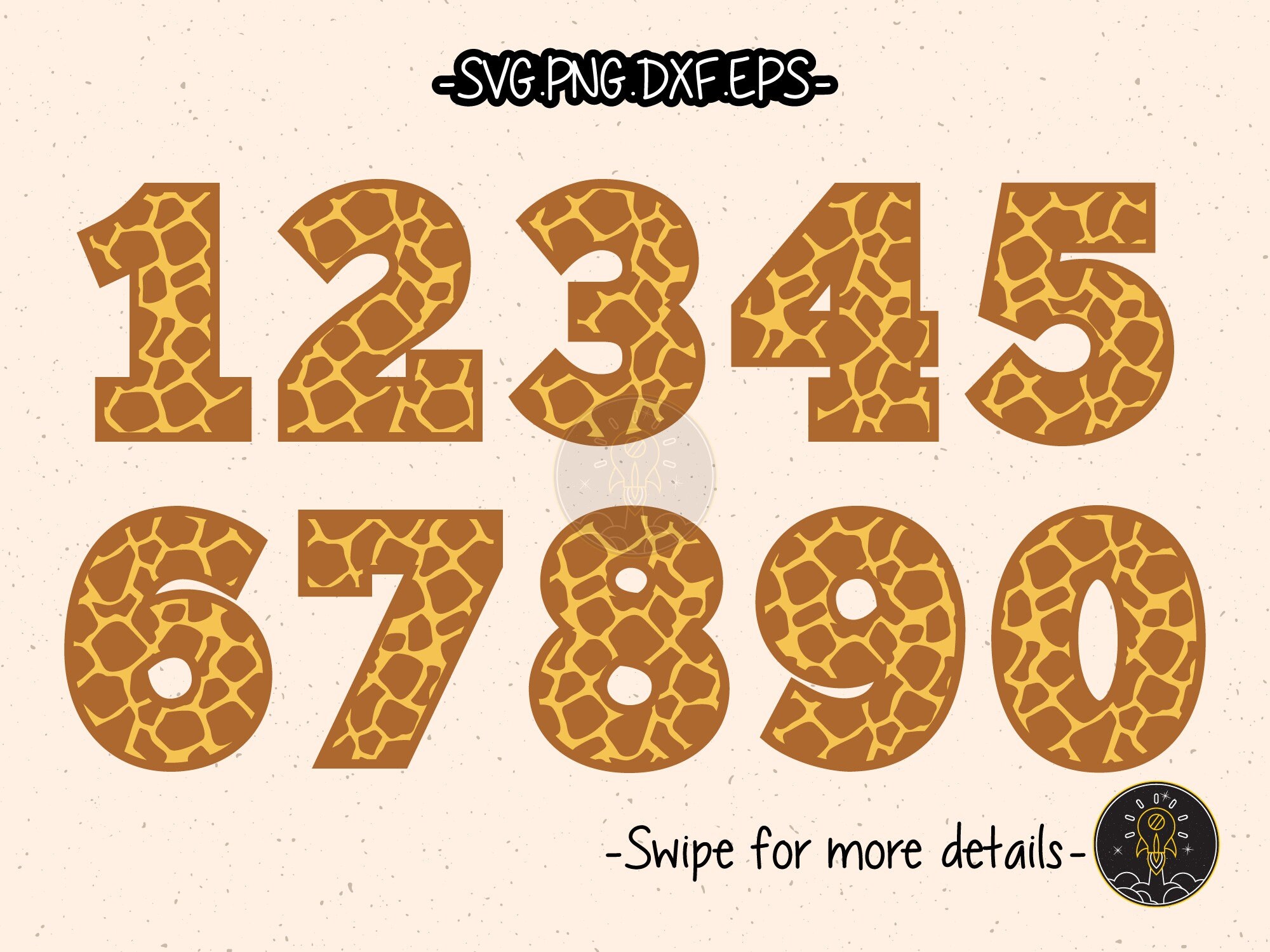 Giraffe Number Letter Font Alphabet SVG Vector Cut File Cricut - Etsy ...