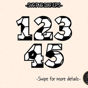 Soccer Football Number Letter Font Alphabet SVG Cricut Cut File Clipart ...