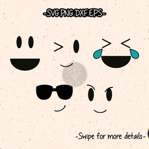 Funny Emoji SVG Bundle Emoticon Stickers Shirt Cut File Cricut Clipart ...