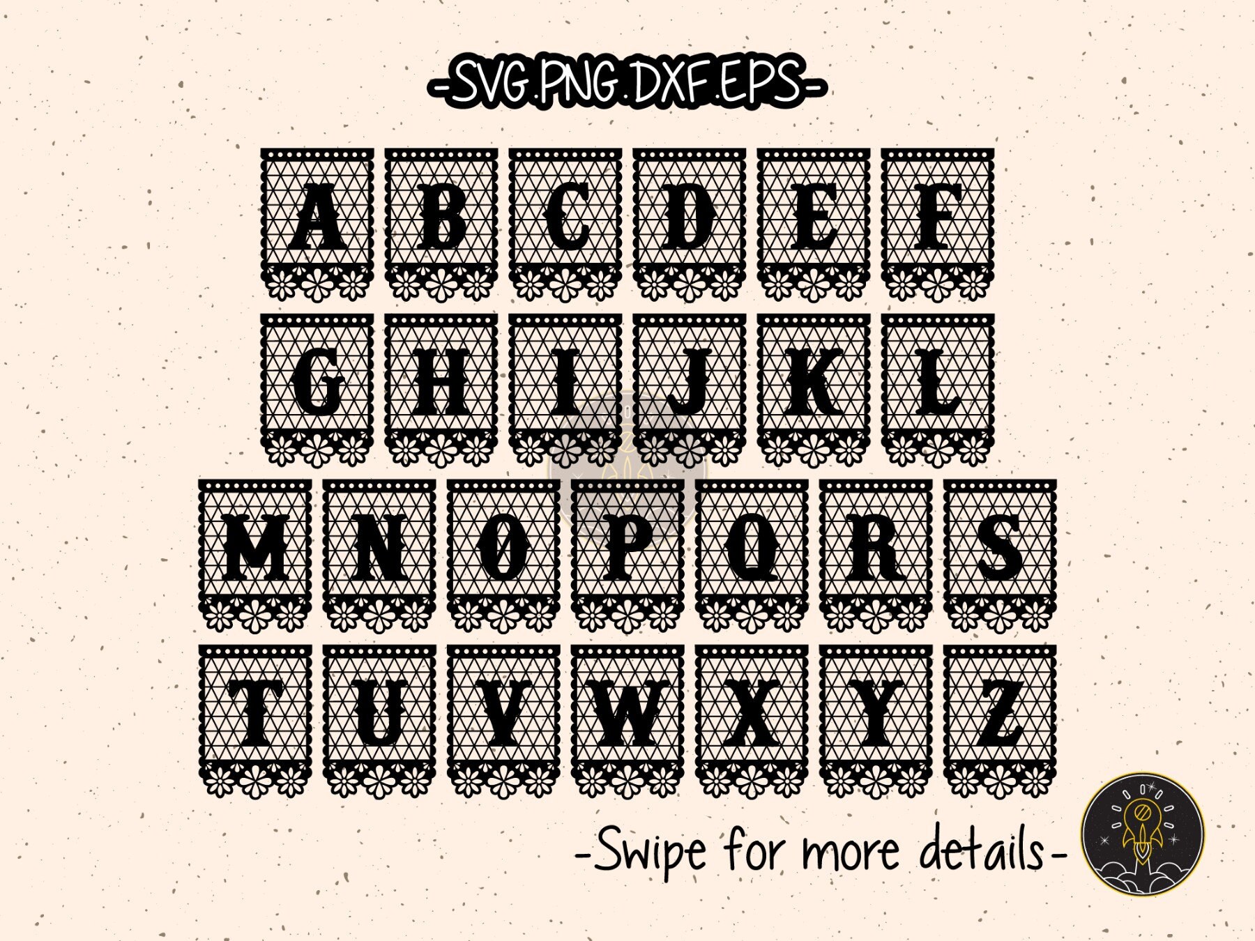 Papel Picado Number Letter Alphabet SVG Cut File Cricut - Etsy UK