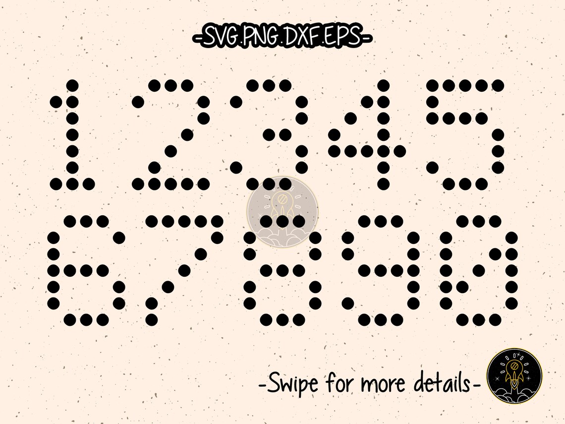 Dot Number SVG Cut File Cricut Clipart - Etsy