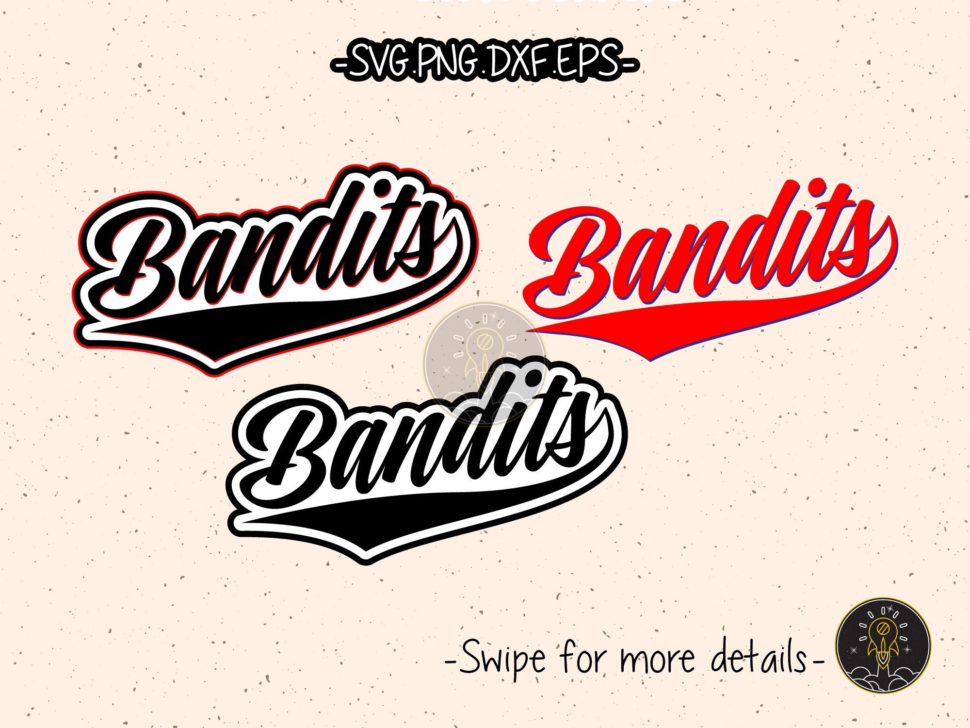 Bandits Baseball SVG Cut File Cricut Clipart - Etsy
