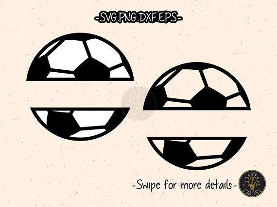 Football Soccer Split Monogram SVG Vector Cricut Cut File | Etsy
