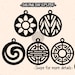 Circle Round Earring Template SVG Laser Cut File | Leather Wood Earring ...