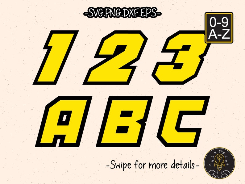 Nascar Supercross Motocross Racing Number Letter Font Alphabet - Etsy