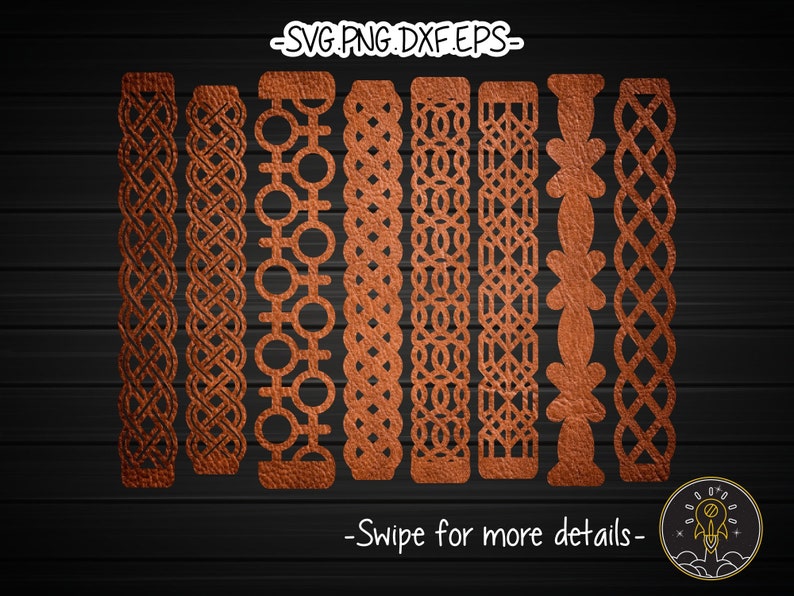 Celtic Leather Cuff Bracelet Template SVG Laser Cut File - Etsy