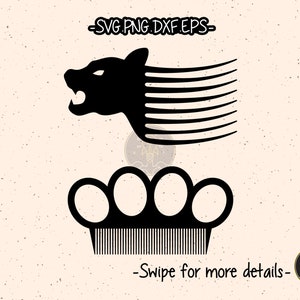 Unique Hair Beard Combs Template SVG Laser Cut File - Etsy