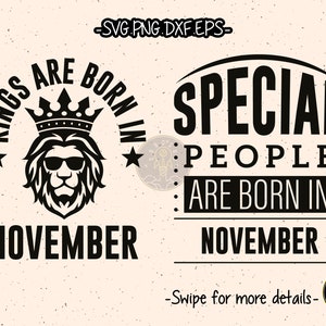 November Birthday SVG Cut File Cricut Clipart Silhouette Cameo - Etsy