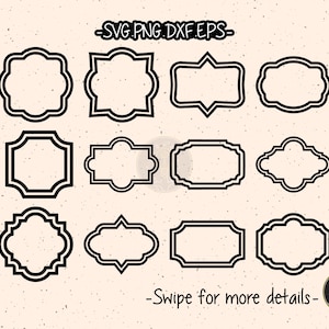 Vintage Square Line Border Frame SVG Cut File Cricut Clipart - Etsy