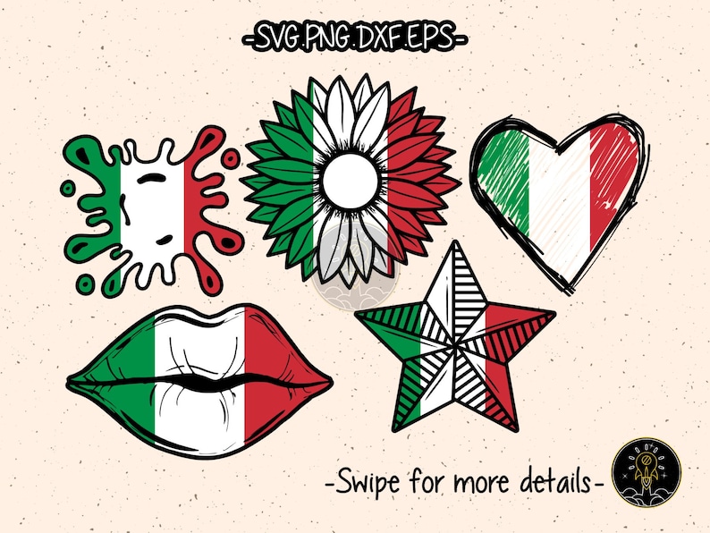 Italy Flag Heart Sunflower SVG Cut File Vector Cricut - Etsy