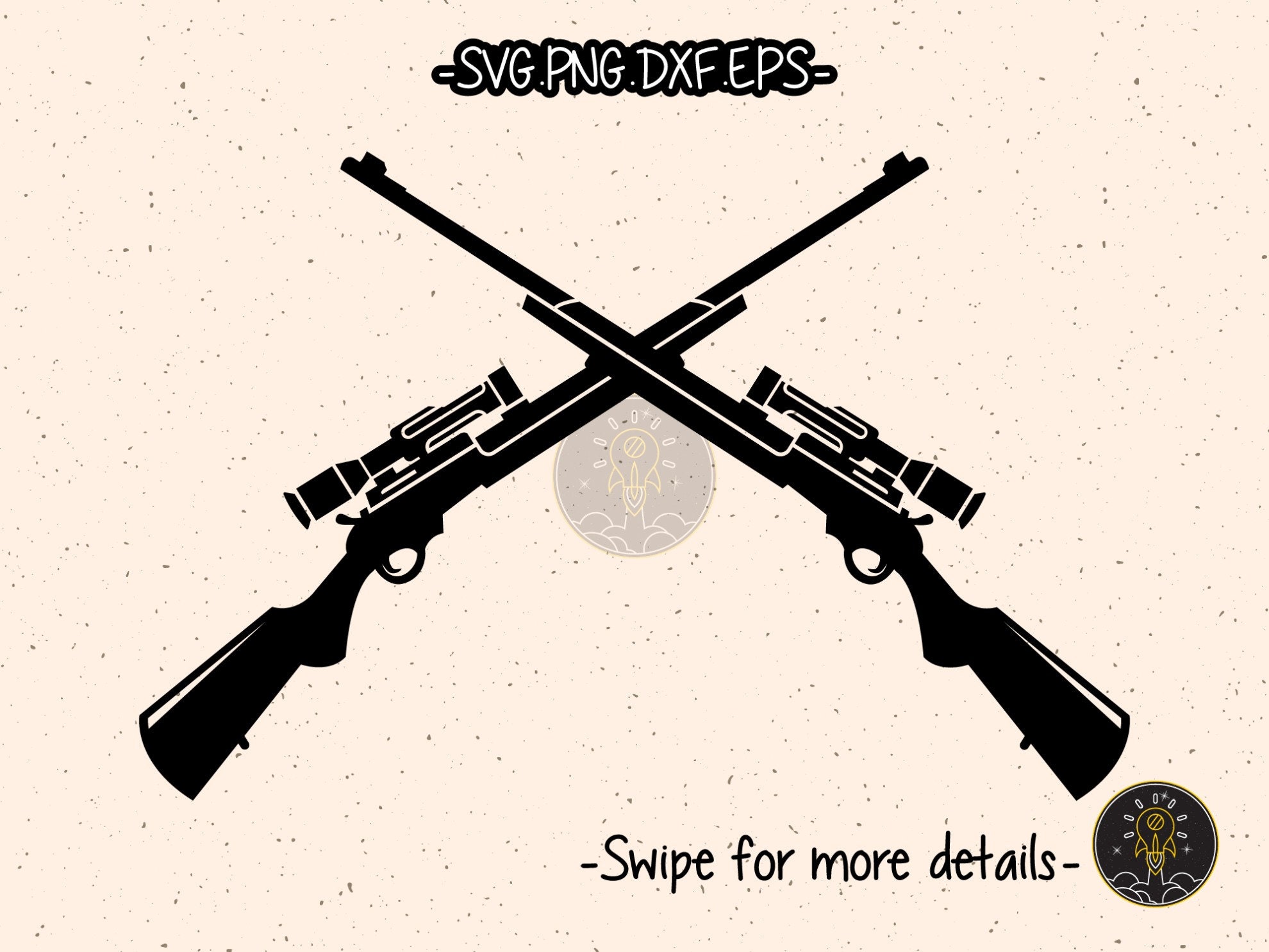 Crossed Rifles Hunting Sniper Gun Shooting SVG Cut File Cricut - Etsy