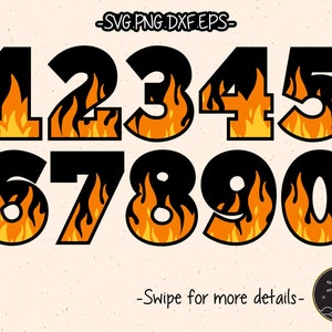 Fire Burn Burning Hell Number Letter Font Alphabet SVG Vector Cricut ...