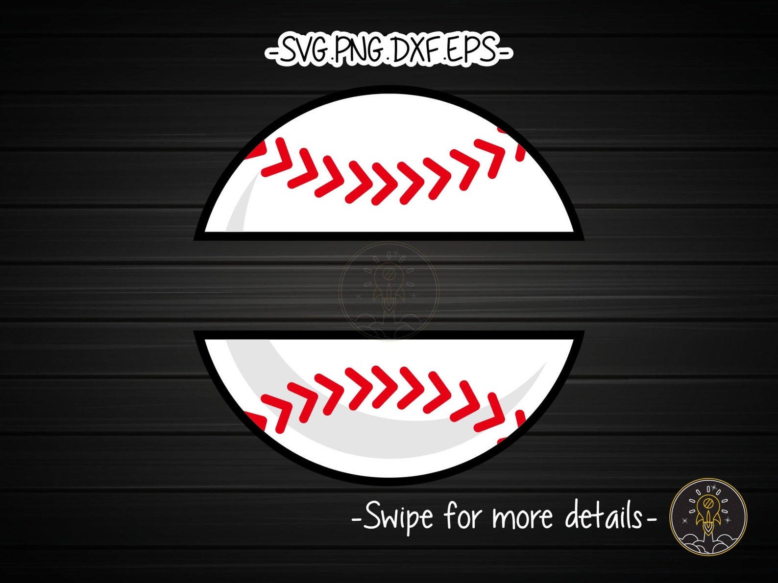 Split Baseball Ball Team Logo SVG Cut File Vector Cricut - Etsy