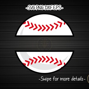 Split Baseball Team SVG Cut File Cricut Clipart - Etsy