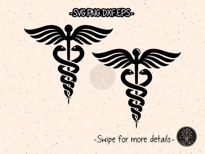Caduceus Nurse Medical Snake SVG Cut File Cricut Clipart - Etsy