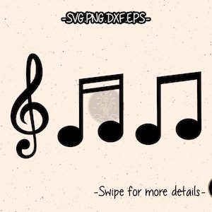 Musical Music Notes SVG Cut File Cricut Clipart - Etsy