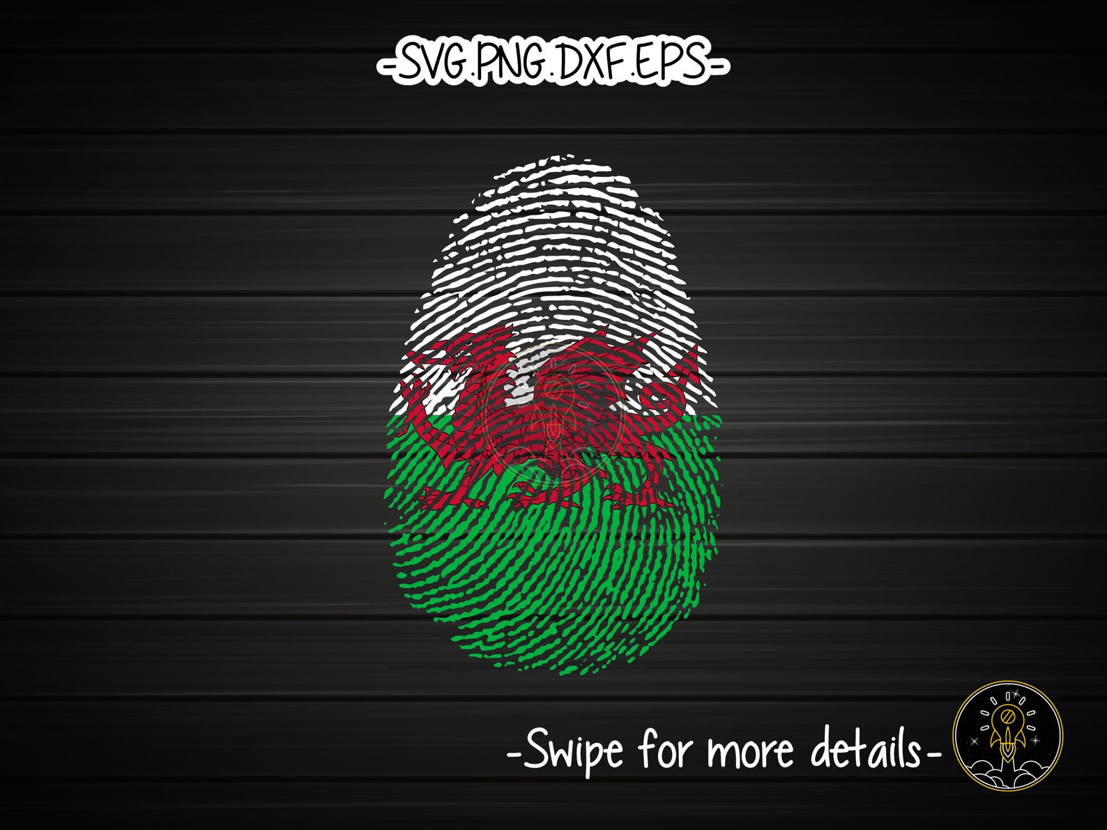 Welsh Dragon Flag of Wales SVG DNA Fingerprint Cut File Cricut - Etsy