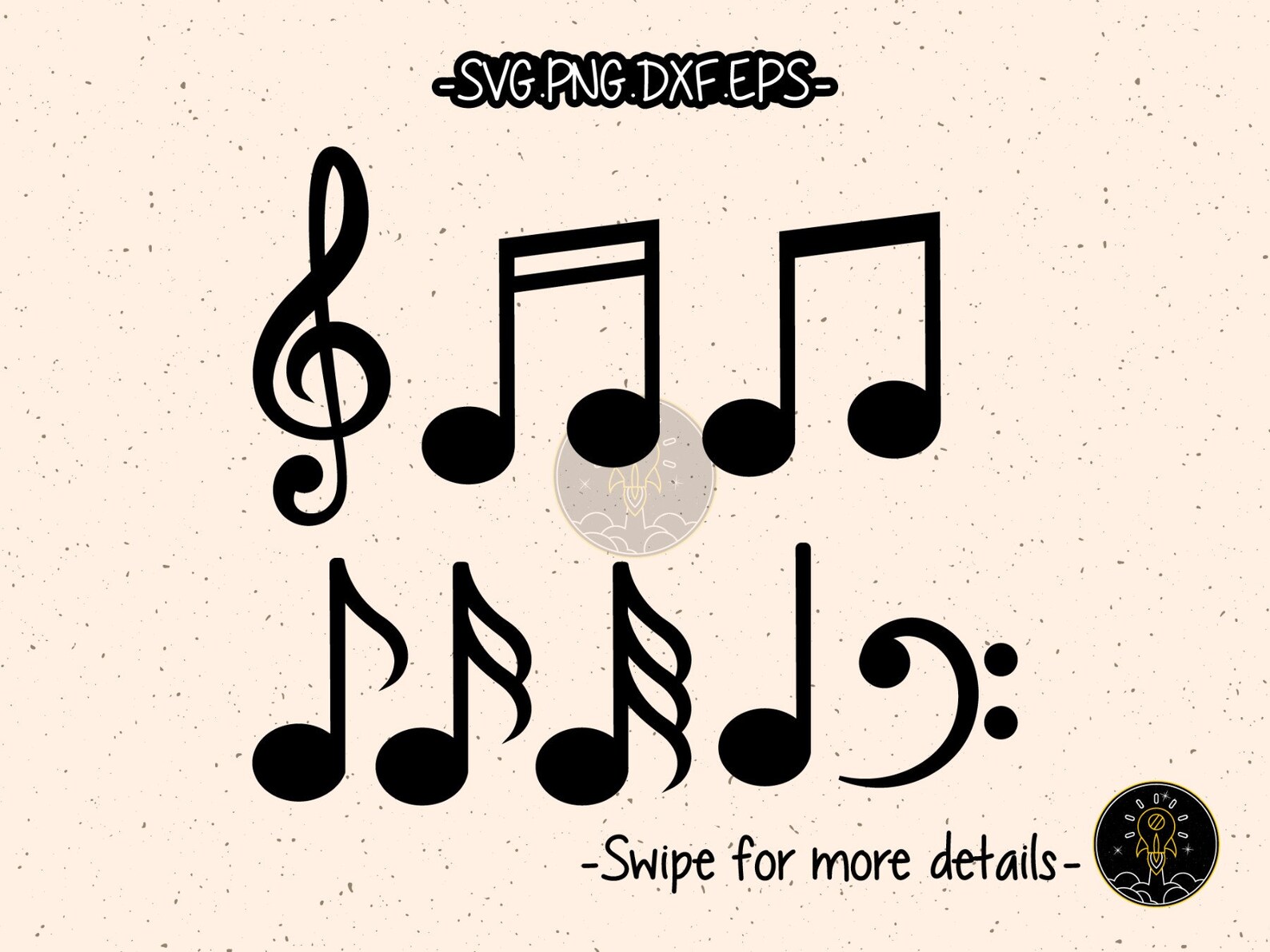 Musical Music Notes SVG Cut File Cricut Clipart - Etsy