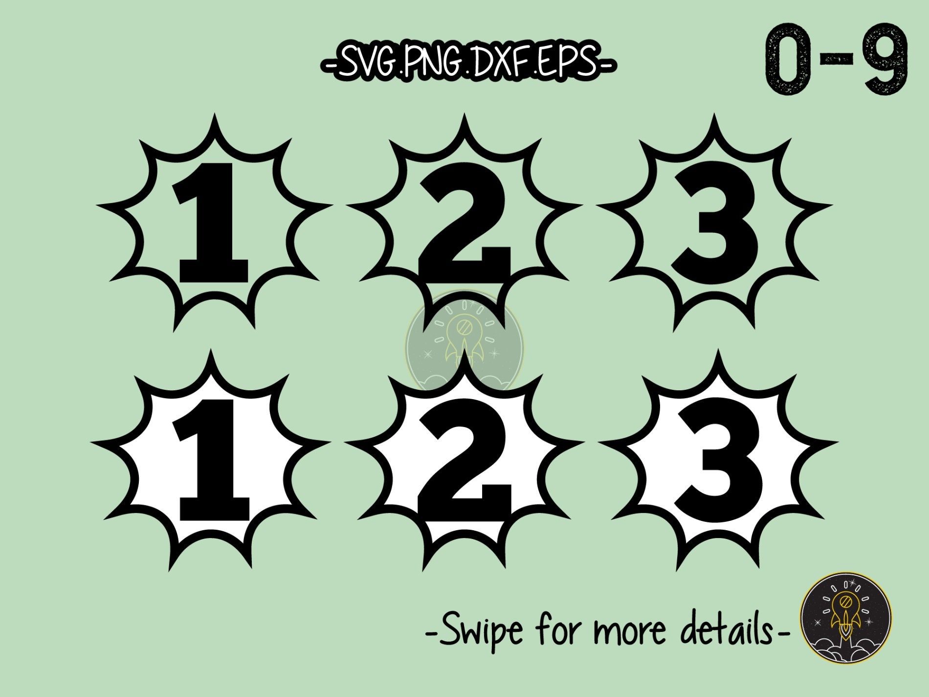 Comic Book Number SVG Cut File Cricut Clipart - Etsy Canada