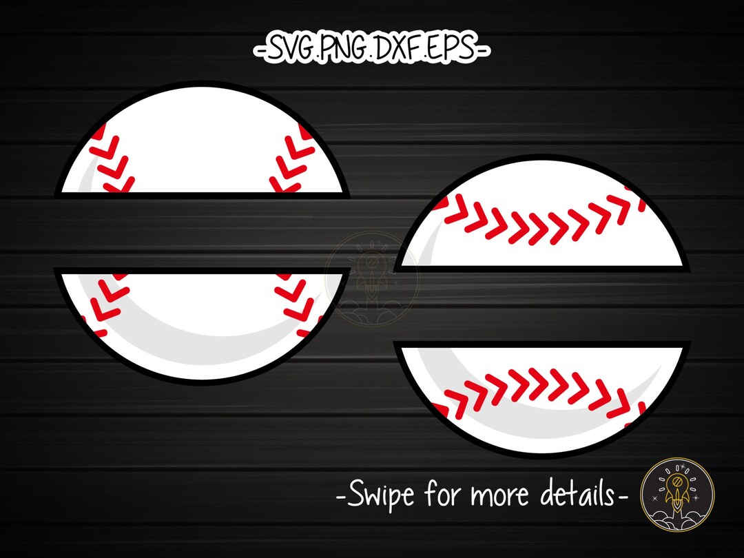 Split Baseball Team SVG Cut File Cricut Clipart - Etsy