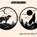 Howling Wolf SVG Mountain Moon Cut File Cricut Clipart Silhouette Cameo ...