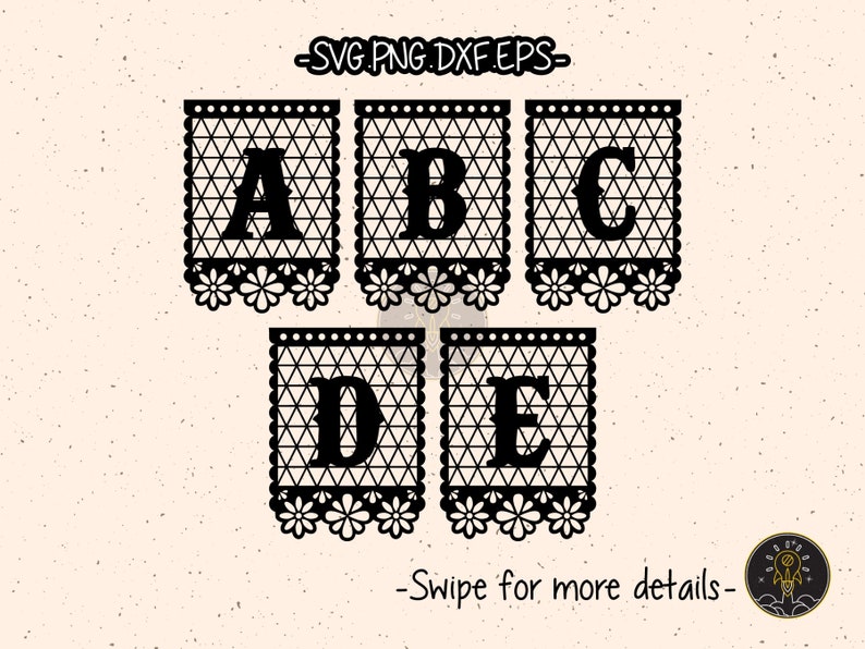 Papel Picado Number Letter Alphabet SVG Cut File Cricut - Etsy