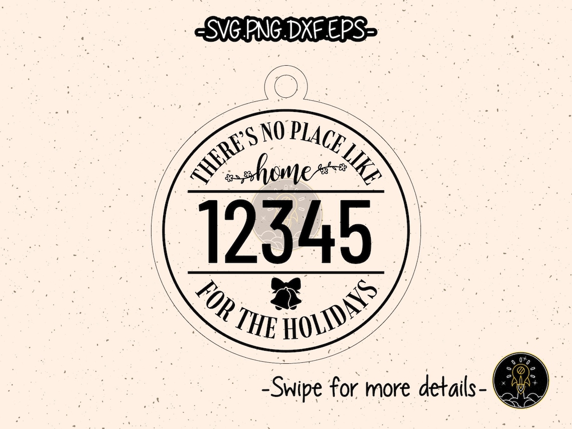 Zip Code Ornament SVG Editable Custom Christmas Laser Cut File - Etsy