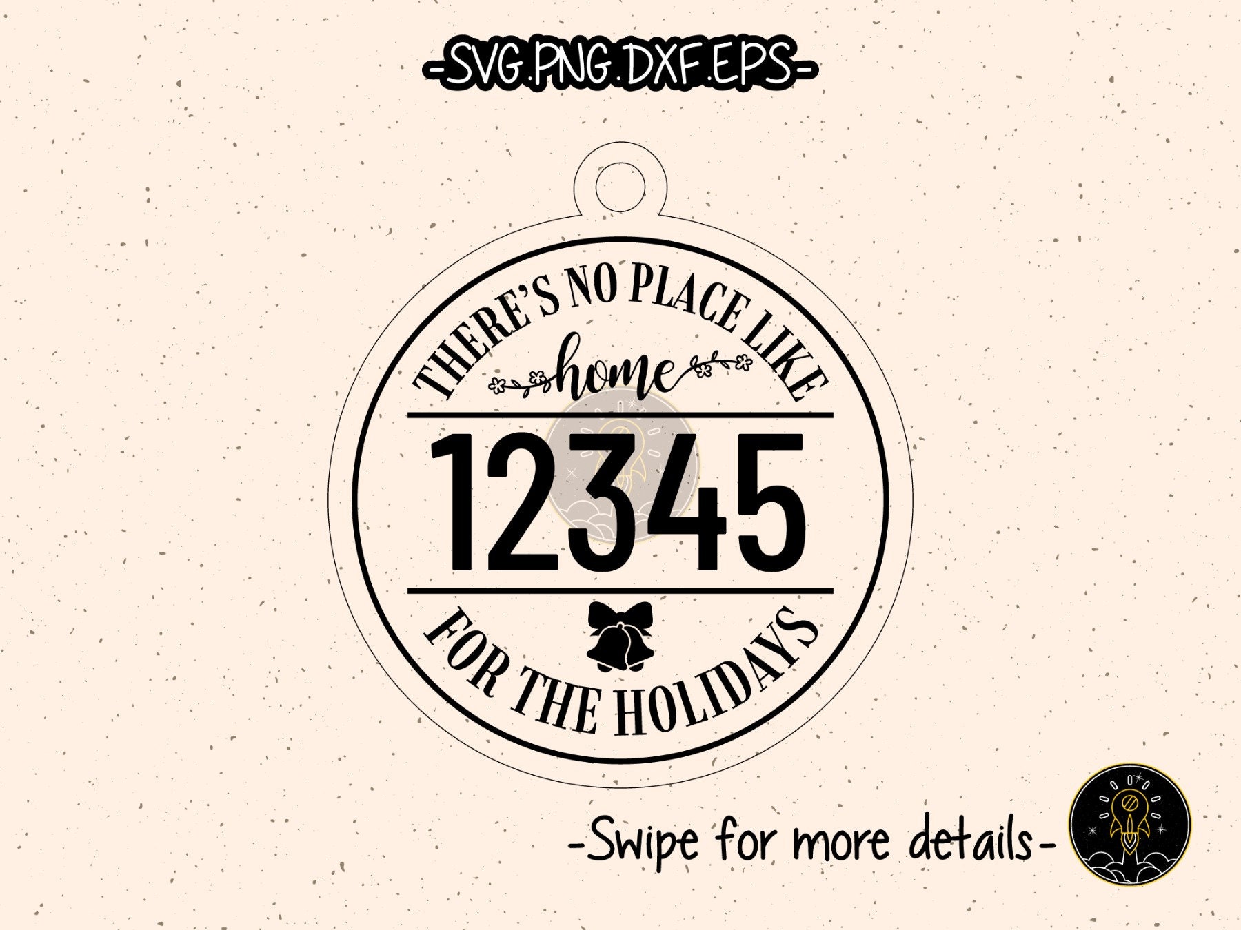 Zip Code Ornament SVG Editable Custom Christmas Laser Cut File - Etsy