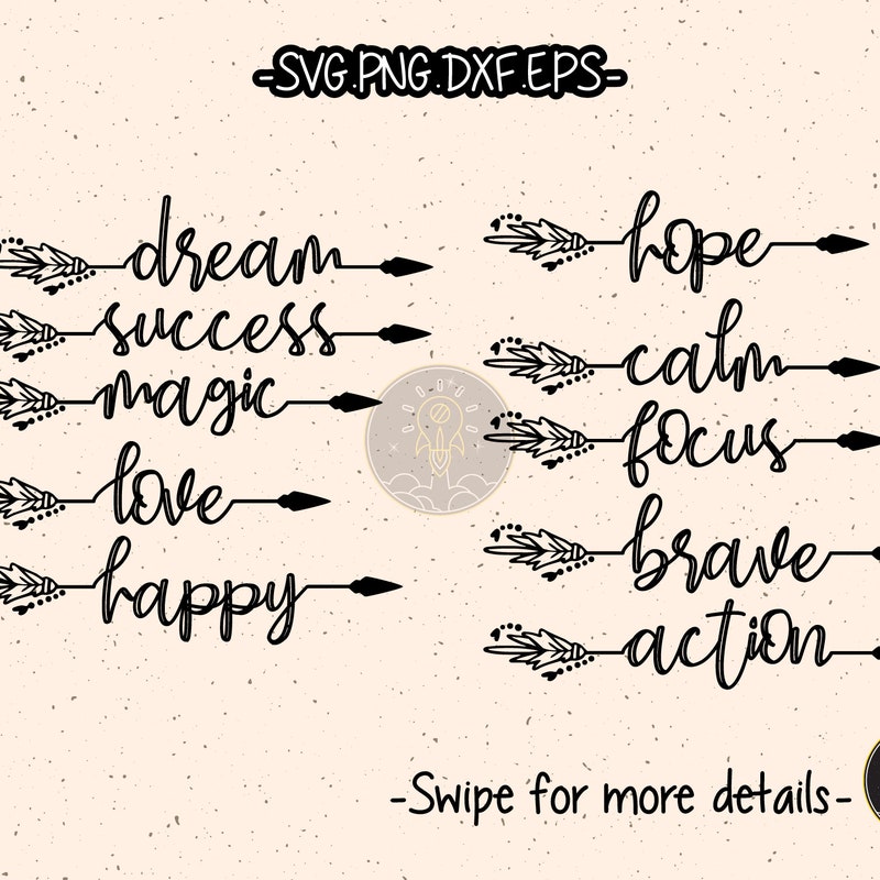 Arrow Words Svg - Etsy