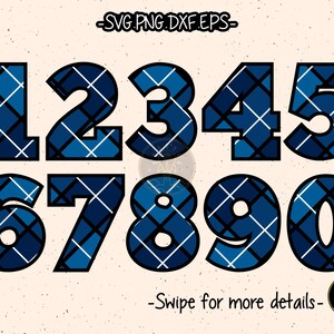 Lumberjack Flannel Buffalo Plaid Numbers SVG Cut File Cricut Clipart - Etsy