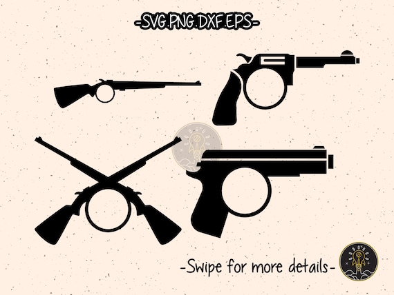 Hunting Rifle Sniper Shooting Gun Glock Monogram Frame SVG Cut - Etsy